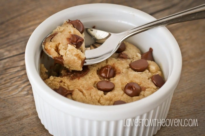 Single Serving Deep Dish Cookie A La Mode • Love From The Oven