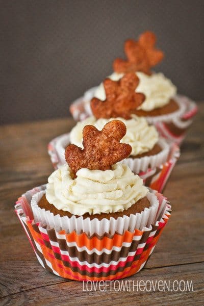 Pumpkin Pie Cupcakes • Love From The Oven