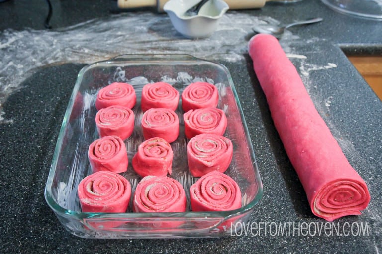 Pink Cinnamon Rolls • Love From The Oven