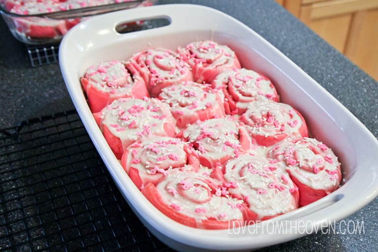 Pink Cinnamon Rolls • Love From The Oven