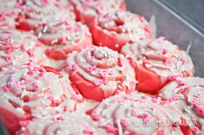Pink Cinnamon Rolls • Love From The Oven