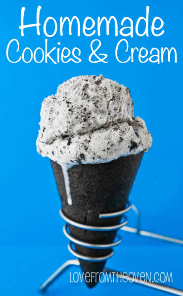 Easy Homemade Cookies And Cream Ice Cream • Love From The Oven