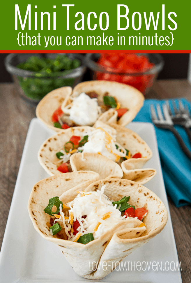 Mini Taco Bowls That You Can Make In Minutes • Love From The Oven
