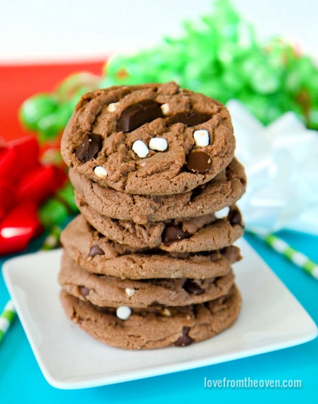 Hot Chocolate Cookies - Love From The Oven