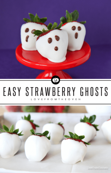 Easy Strawberry Ghosts • Love From The Oven