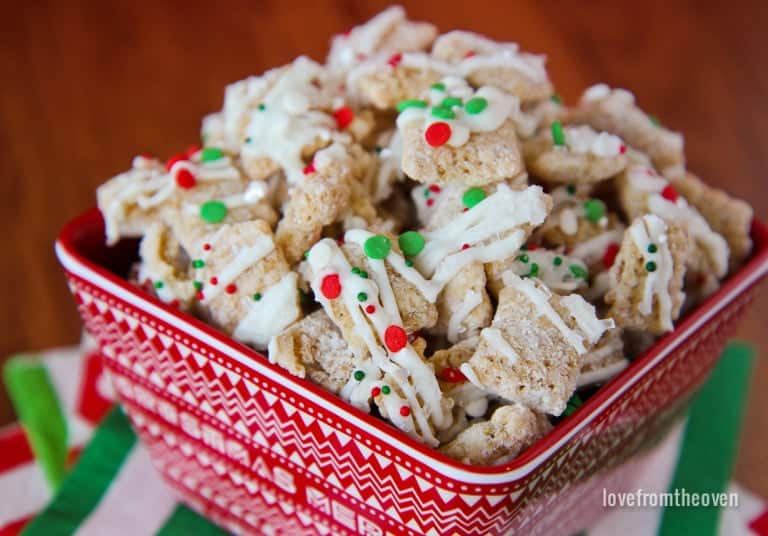 Sugar Cookie Christmas Chex Mix • Love From The Oven