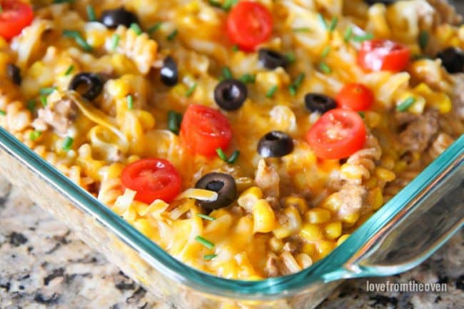 Easy Enchilada Pasta • Love From The Oven