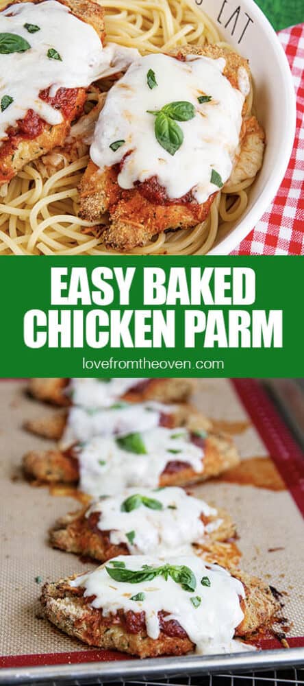 Easy Breaded Chicken Parmesan • Love From The Oven