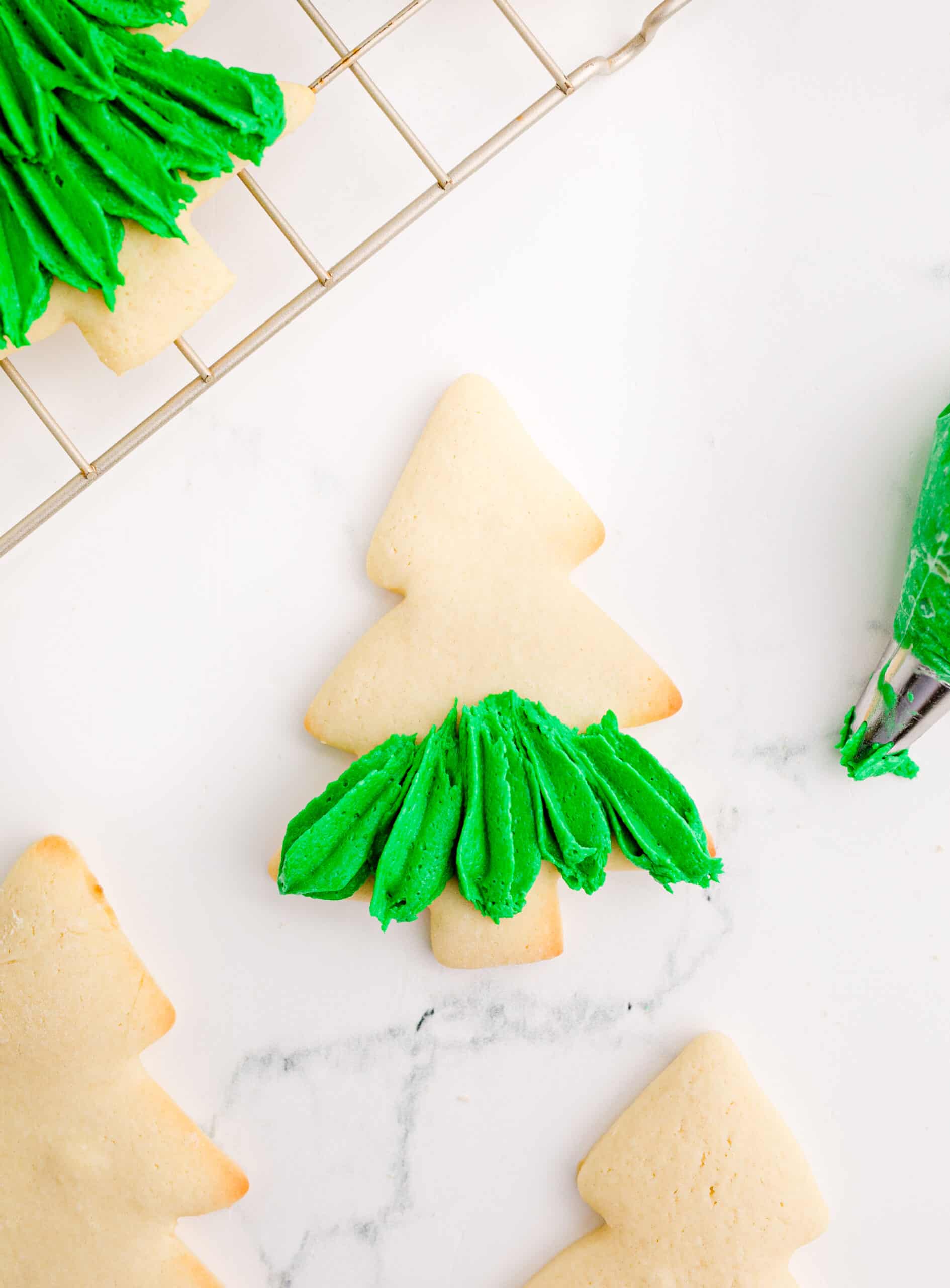 Christmas Tree Sugar Cookies • Love From The Oven
