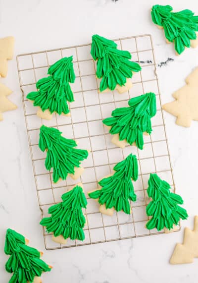 Christmas Tree Sugar Cookies • Love From The Oven