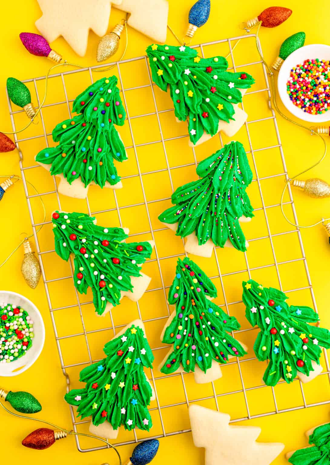Christmas Tree Sugar Cookies • Love From The Oven