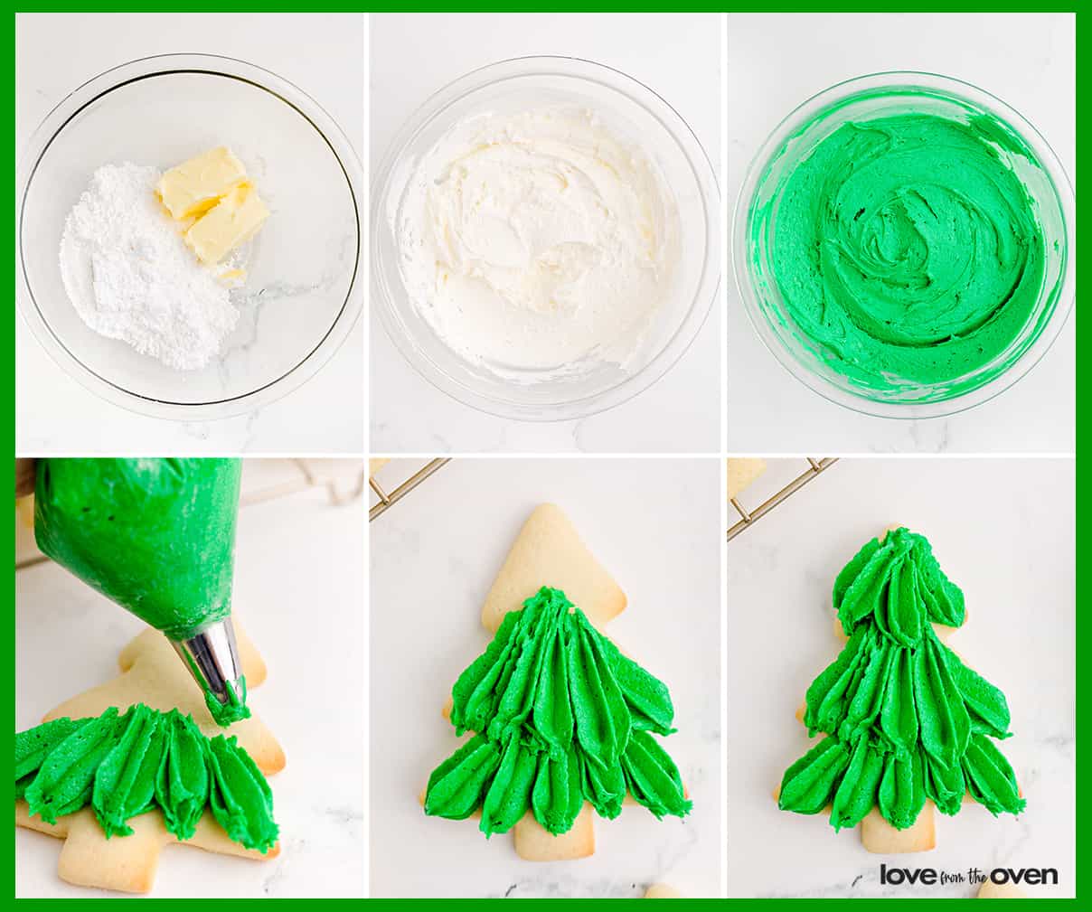 Christmas Tree Sugar Cookies • Love From The Oven