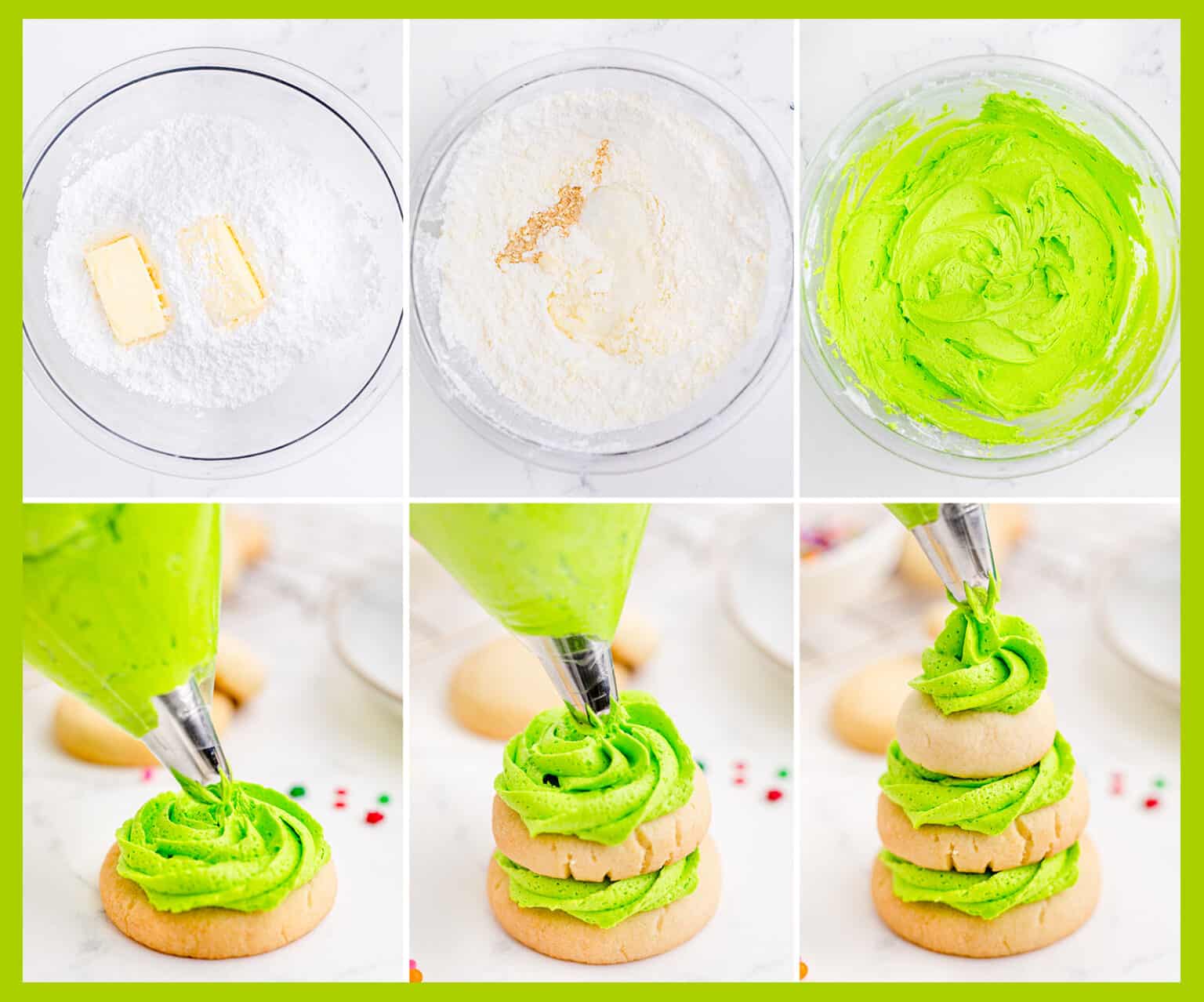 Stacked Christmas Tree Cookies • Love From The Oven