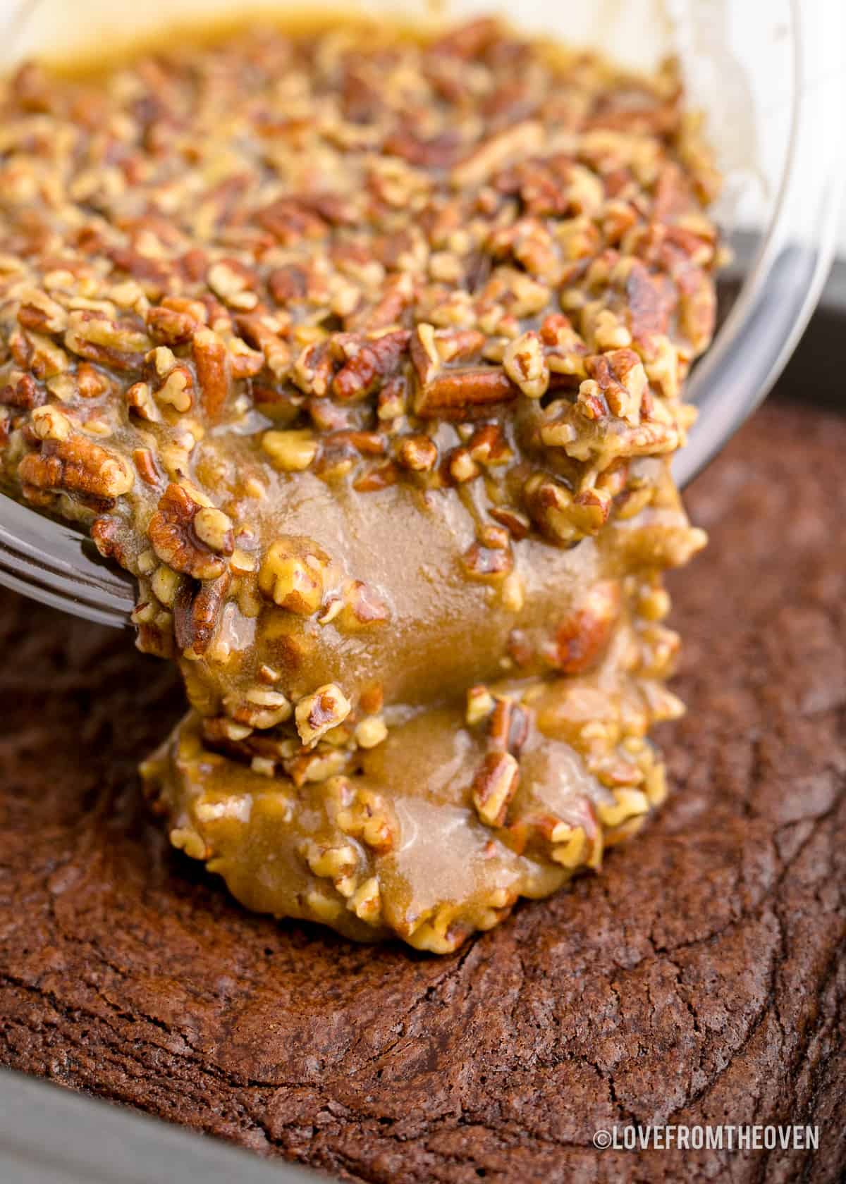 Pecan Pie Brownies • Love From The Oven