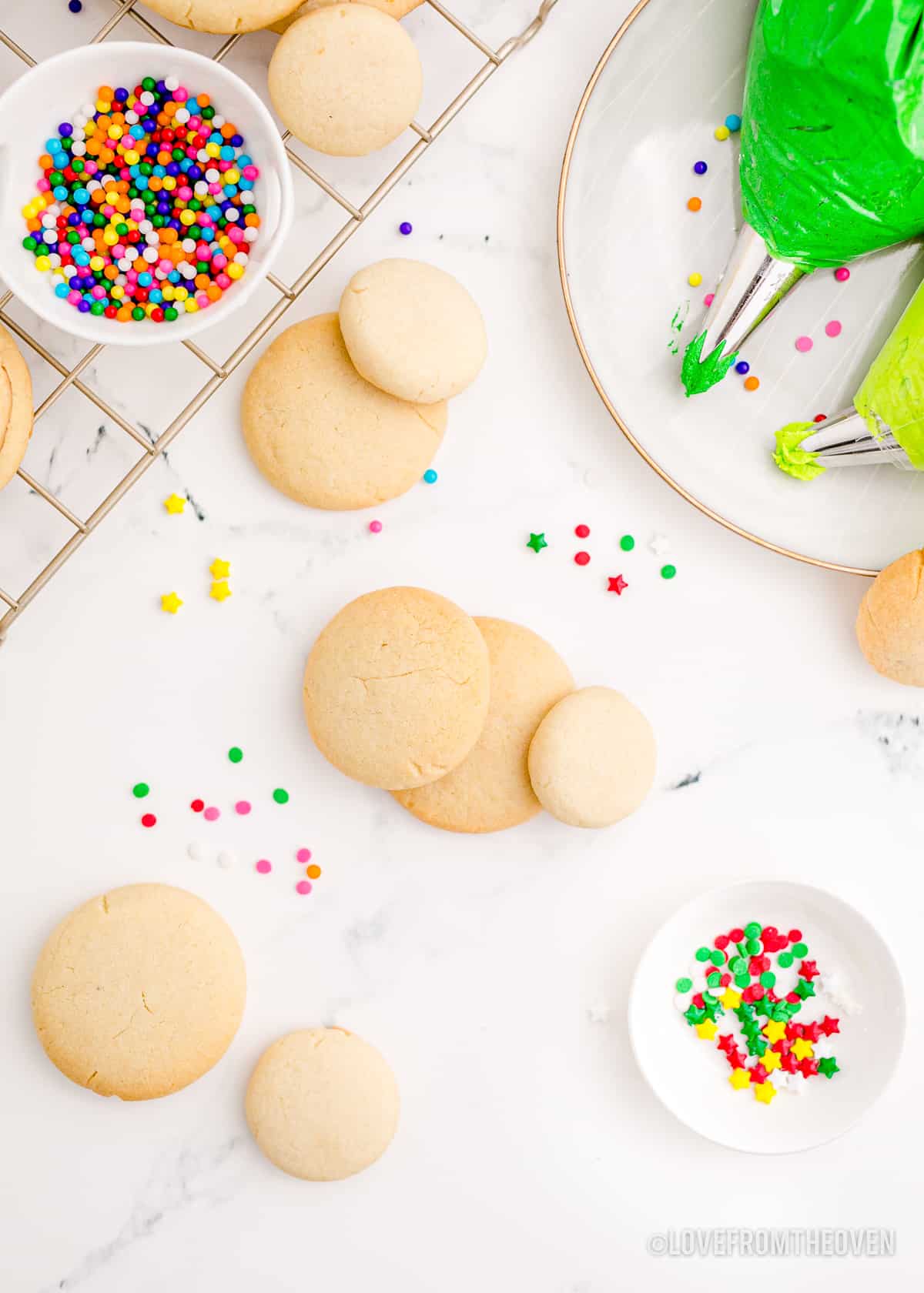 Stacked Christmas Tree Cookies • Love From The Oven