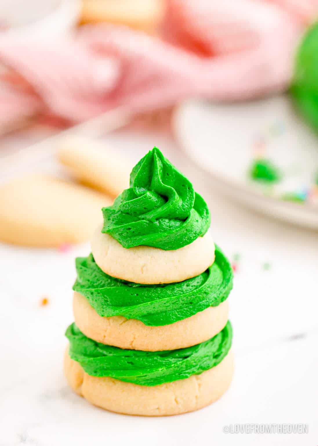 Stacked Christmas Tree Cookies