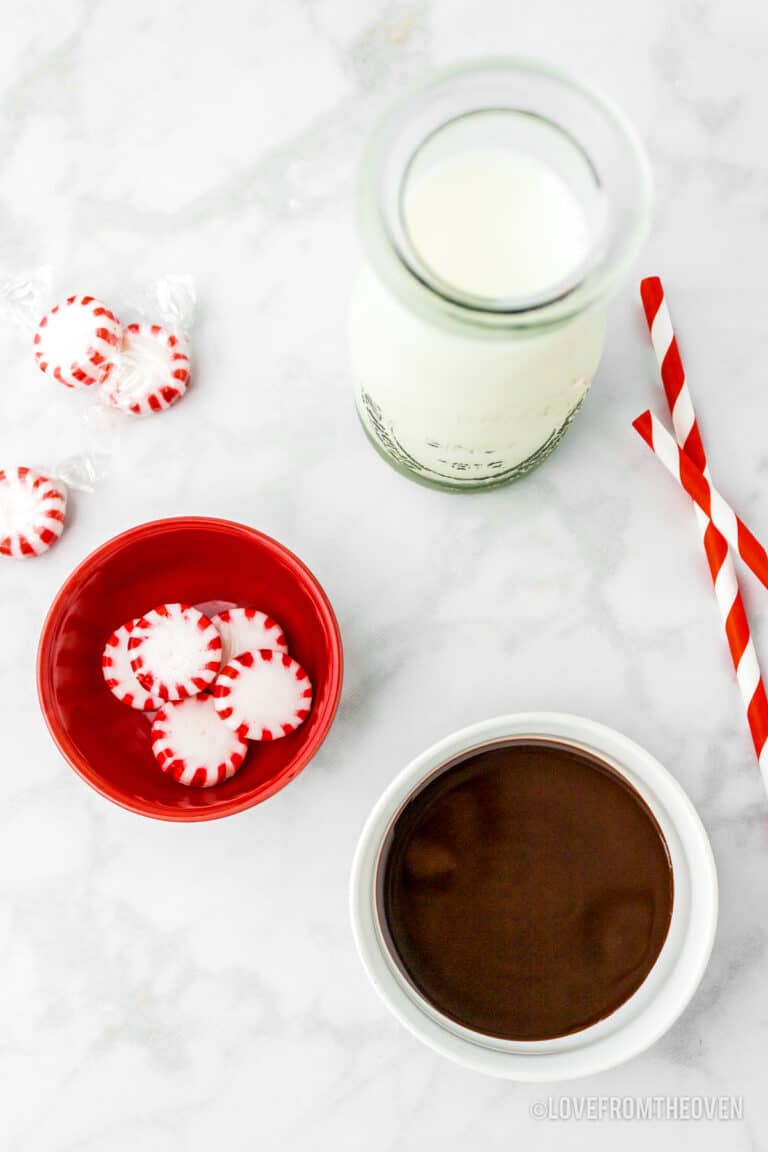Peppermint Hot Chocolate • Love From The Oven
