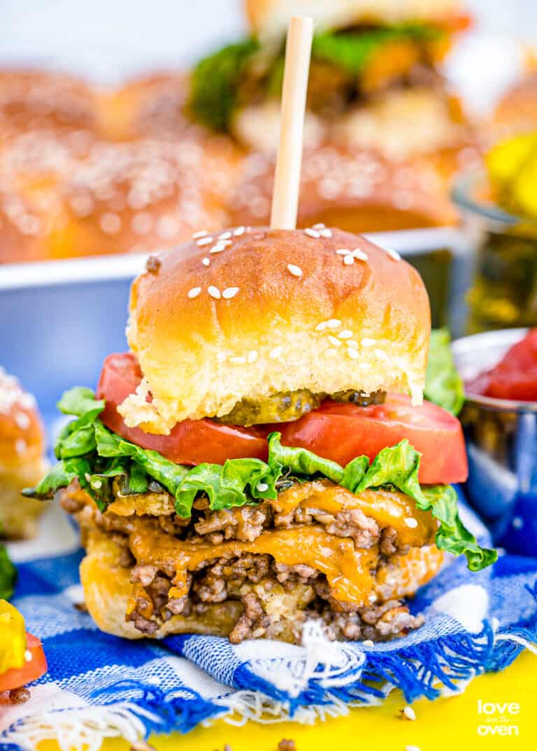 Cheeseburger Sliders • Love From The Oven
