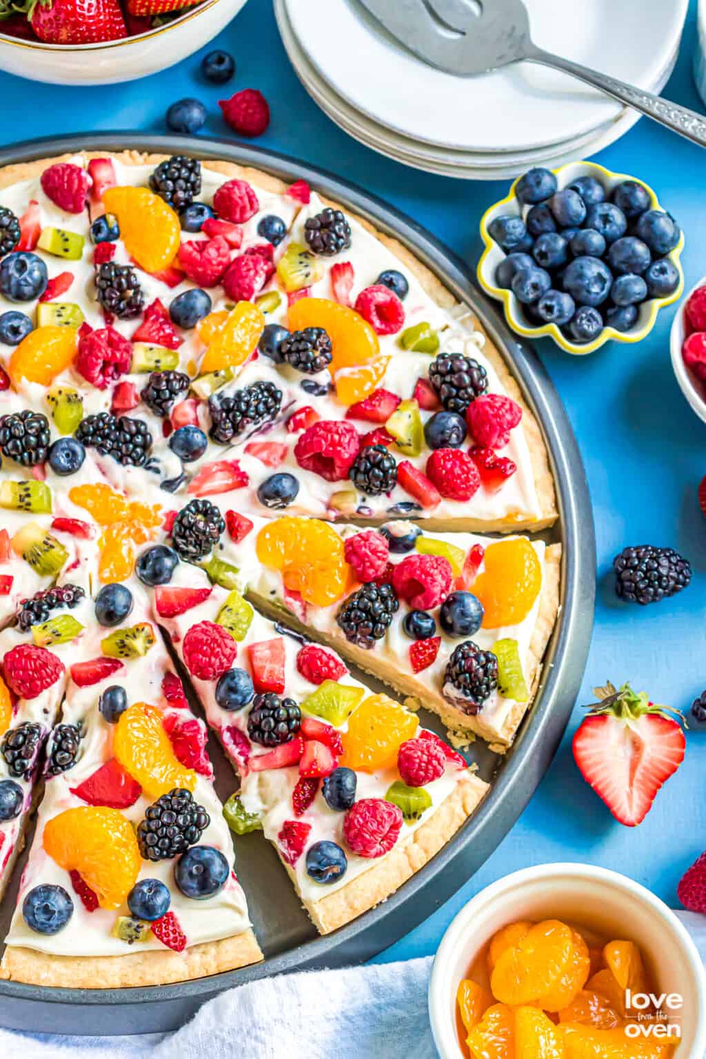 Sugar Cookie Fruit Pizza • Love From The Oven