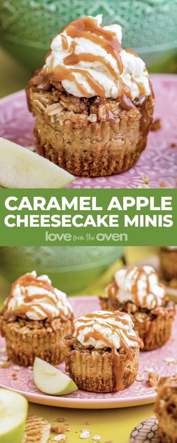 Mini Caramel Apple Cheesecakes