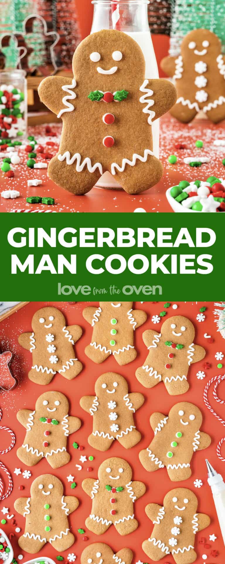 Gingerbread Man Cookies • Love From The Oven