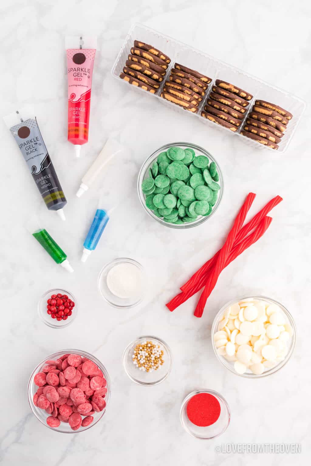 No Bake Christmas Wreath Cookies • Love From The Oven