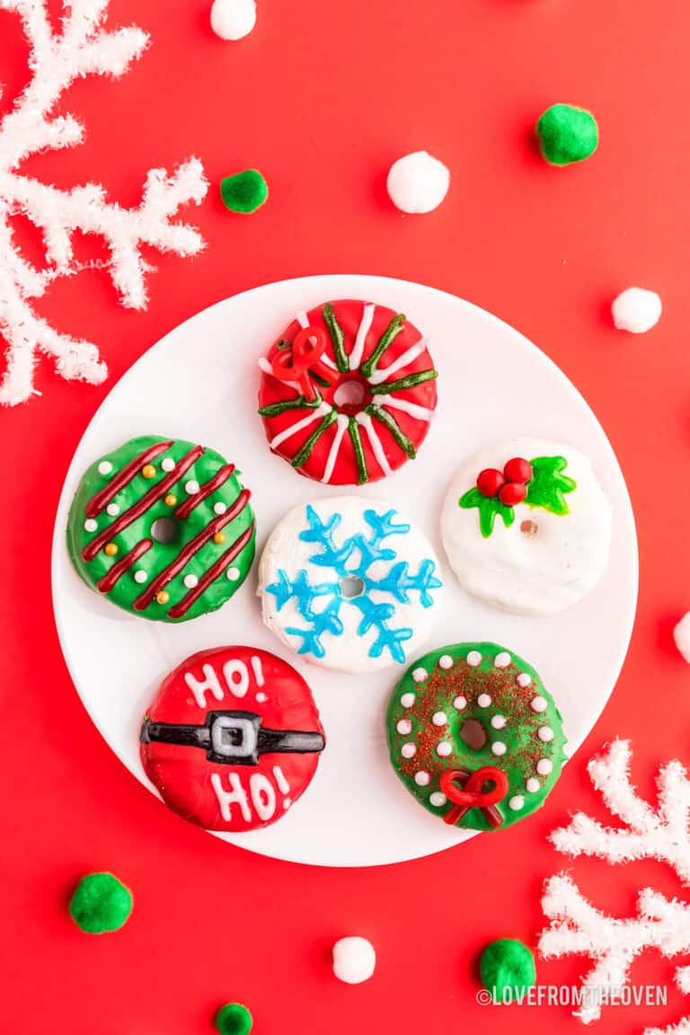No Bake Christmas Wreath Cookies • Love From The Oven