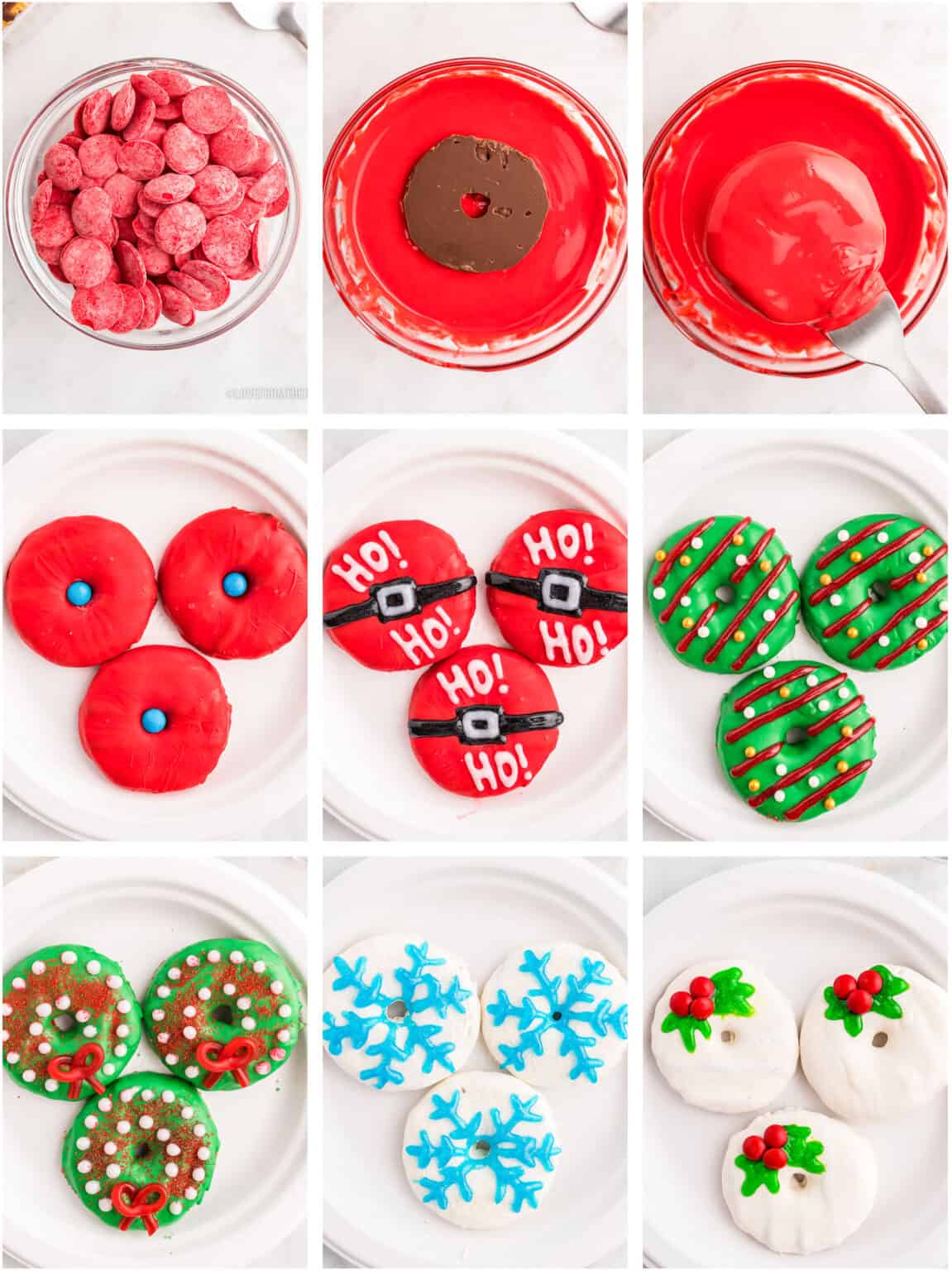 No Bake Christmas Wreath Cookies • Love From The Oven