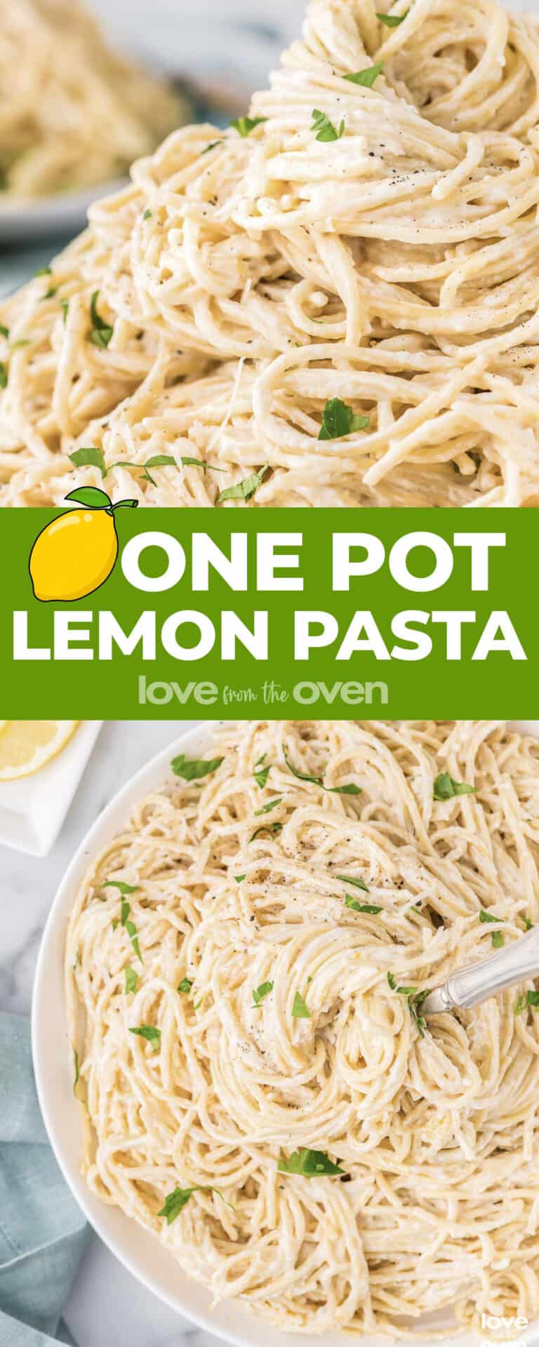 One Pot Lemon Butter Pasta • Love From The Oven