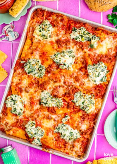 Sheet Pan Lasagna • Love From The Oven