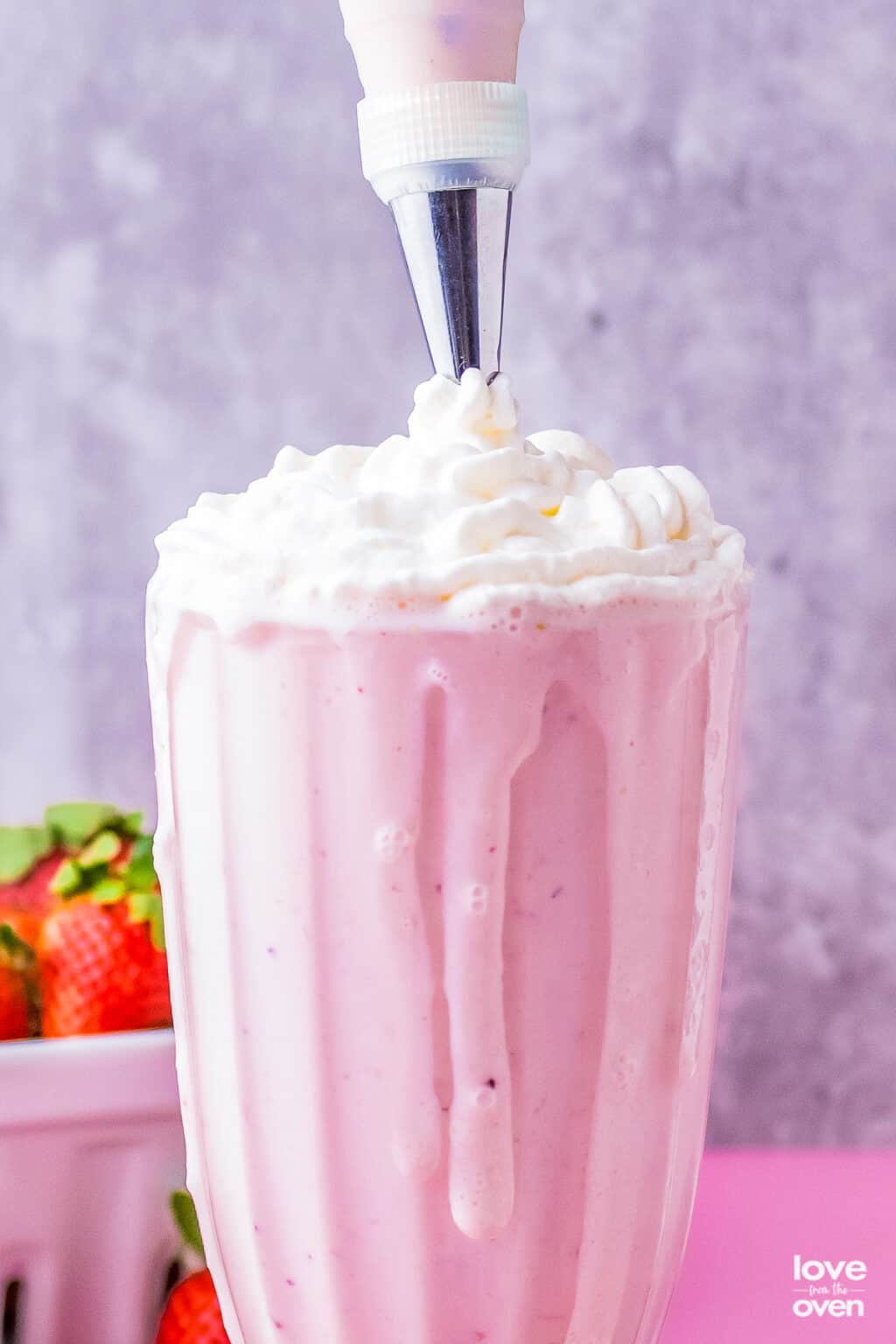 Strawberry Milkshake • Love From The Oven