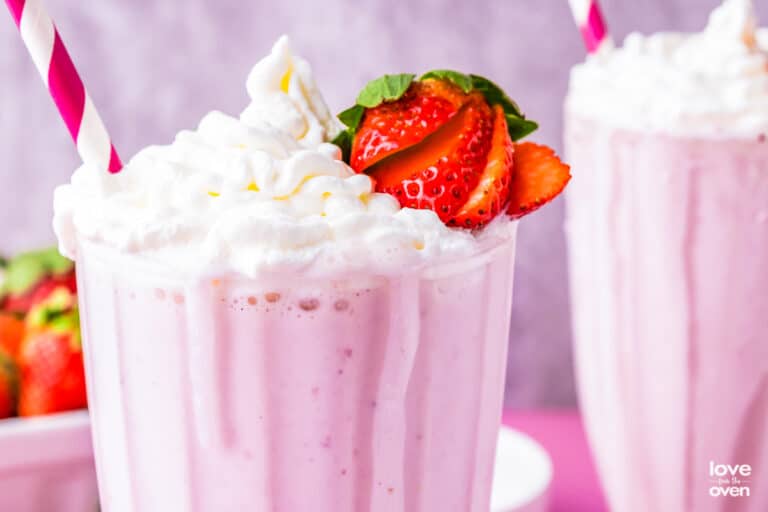 Strawberry Milkshake • Love From The Oven