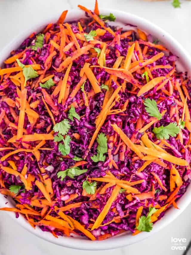 Red Cabbage Slaw Recipe Story • Love From The Oven