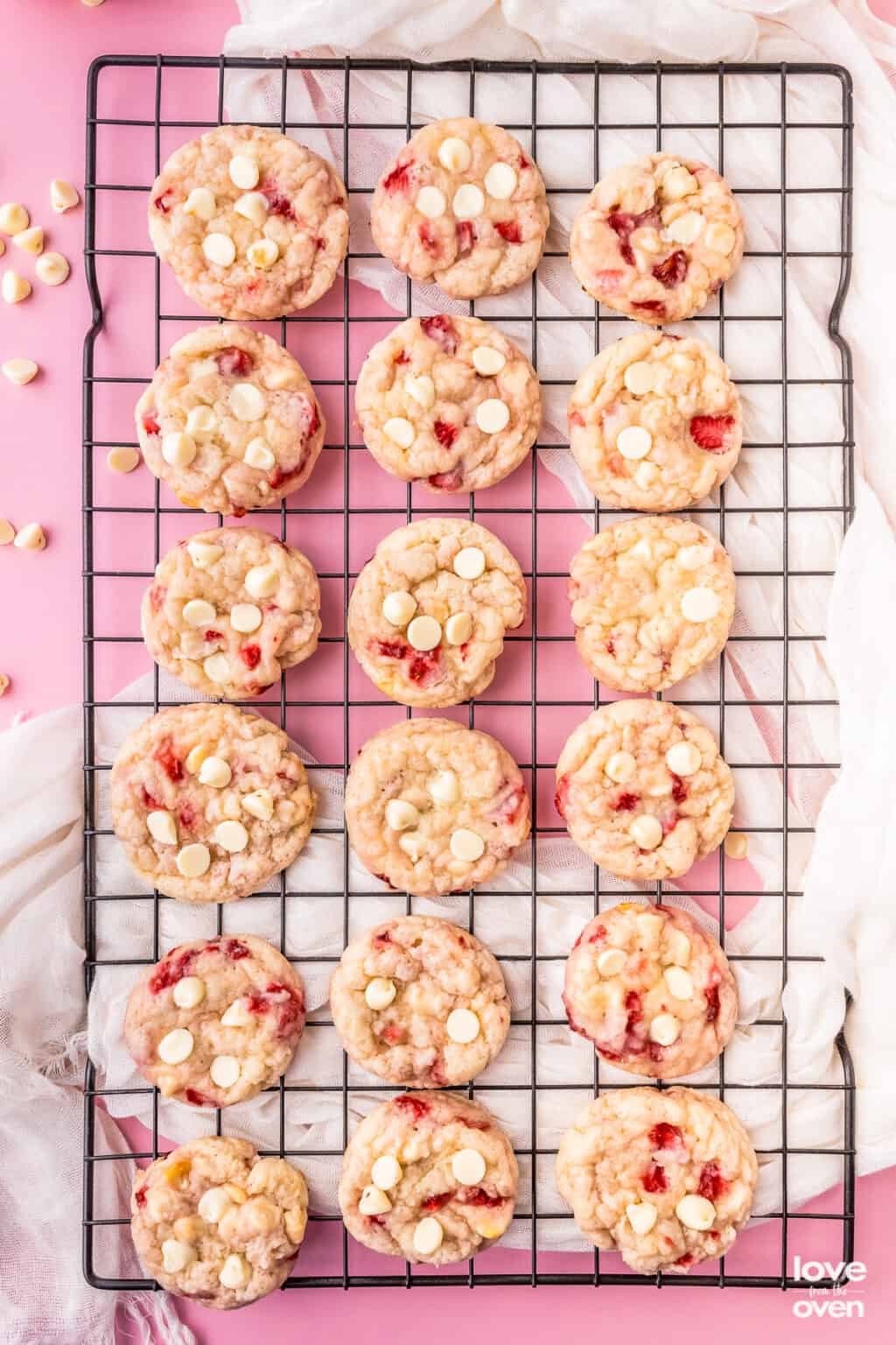 Strawberry Cookies • Love From The Oven
