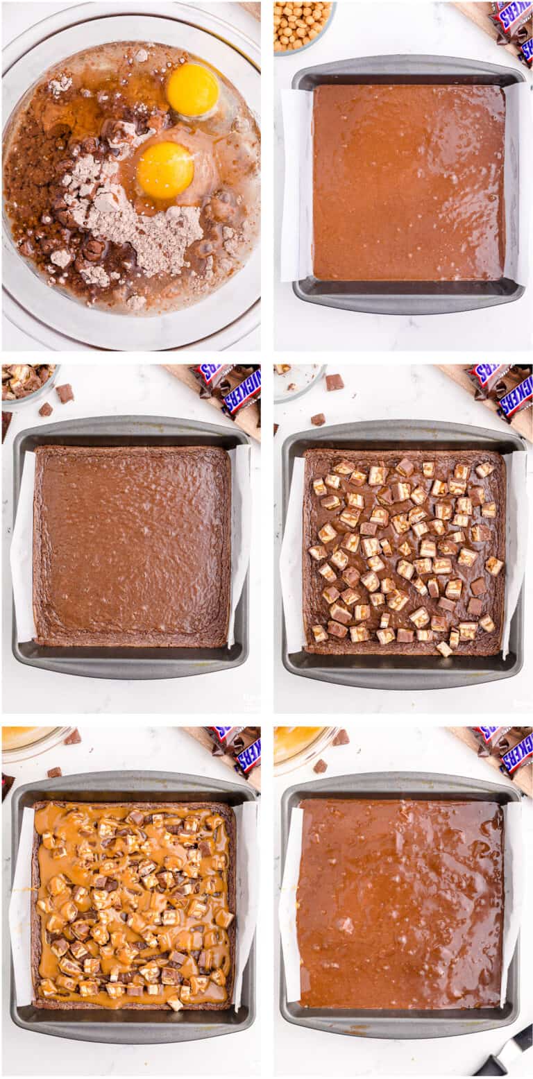 Snickers Brownies • Love From The Oven