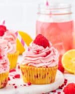Lemon Raspberry Cupcakes • Love From The Oven