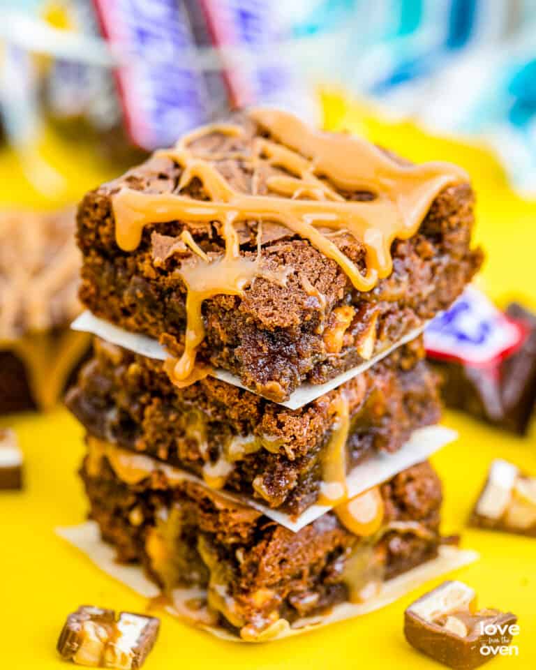Snickers Brownies • Love From The Oven