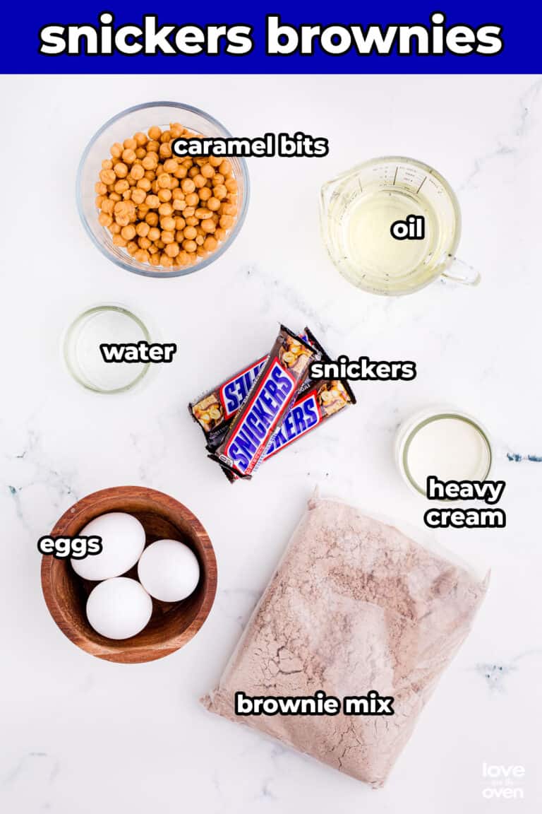 Snickers Brownies • Love From The Oven