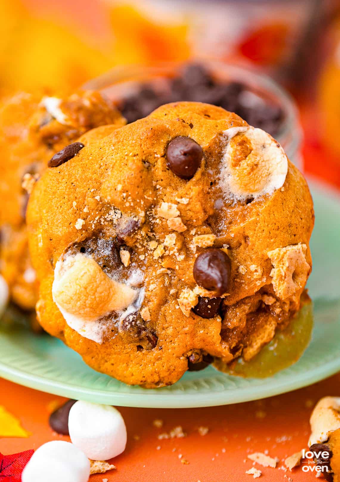 Pumpkin S'mores Cookies • Love From The Oven