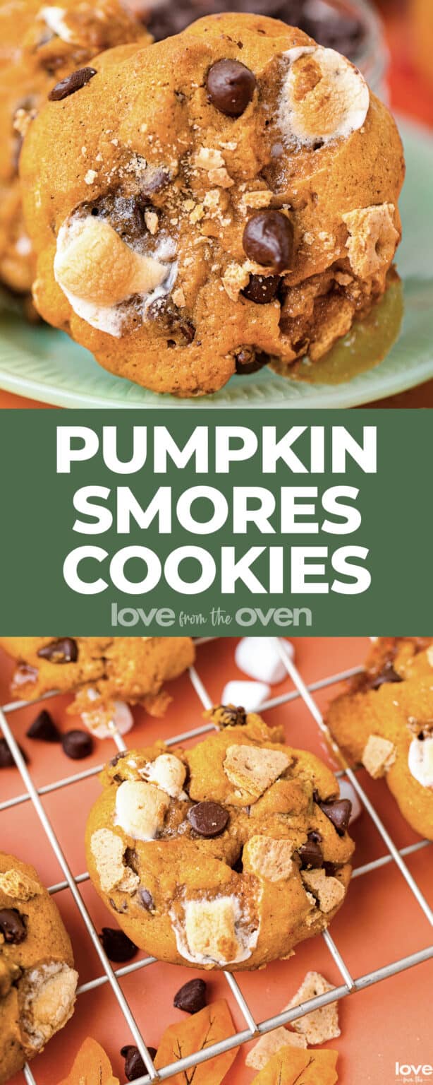 Pumpkin S'mores Cookies • Love From The Oven