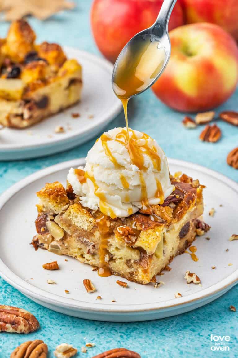 Apple Bread Pudding • Love From The Oven