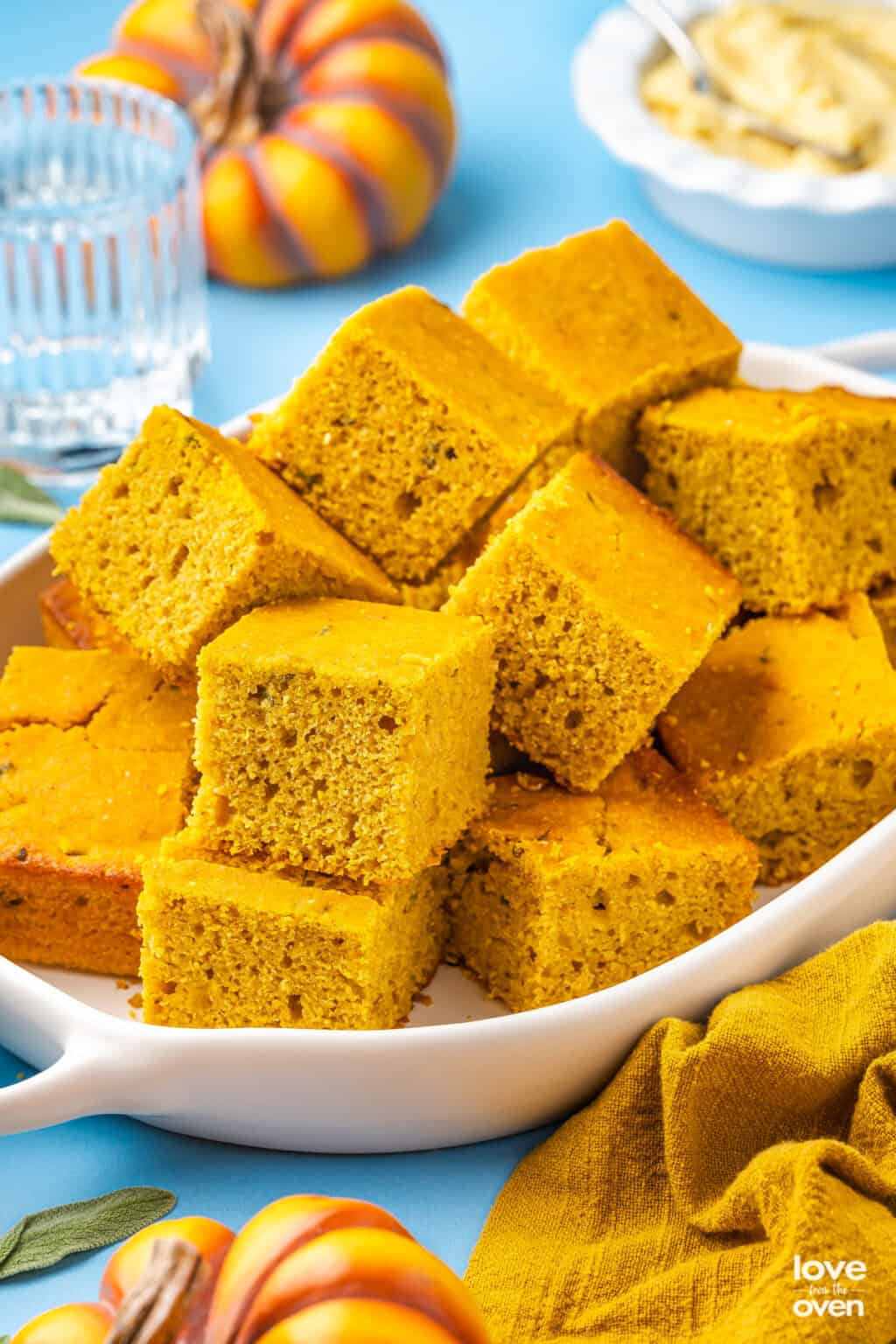 Pumpkin Cornbread • Love From The Oven