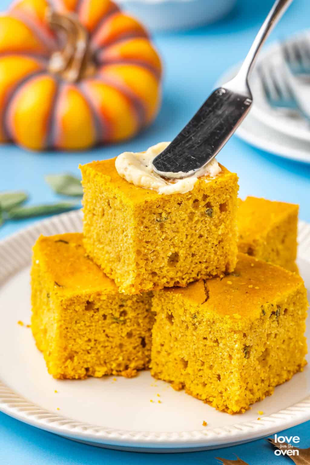 Pumpkin Cornbread • Love From The Oven