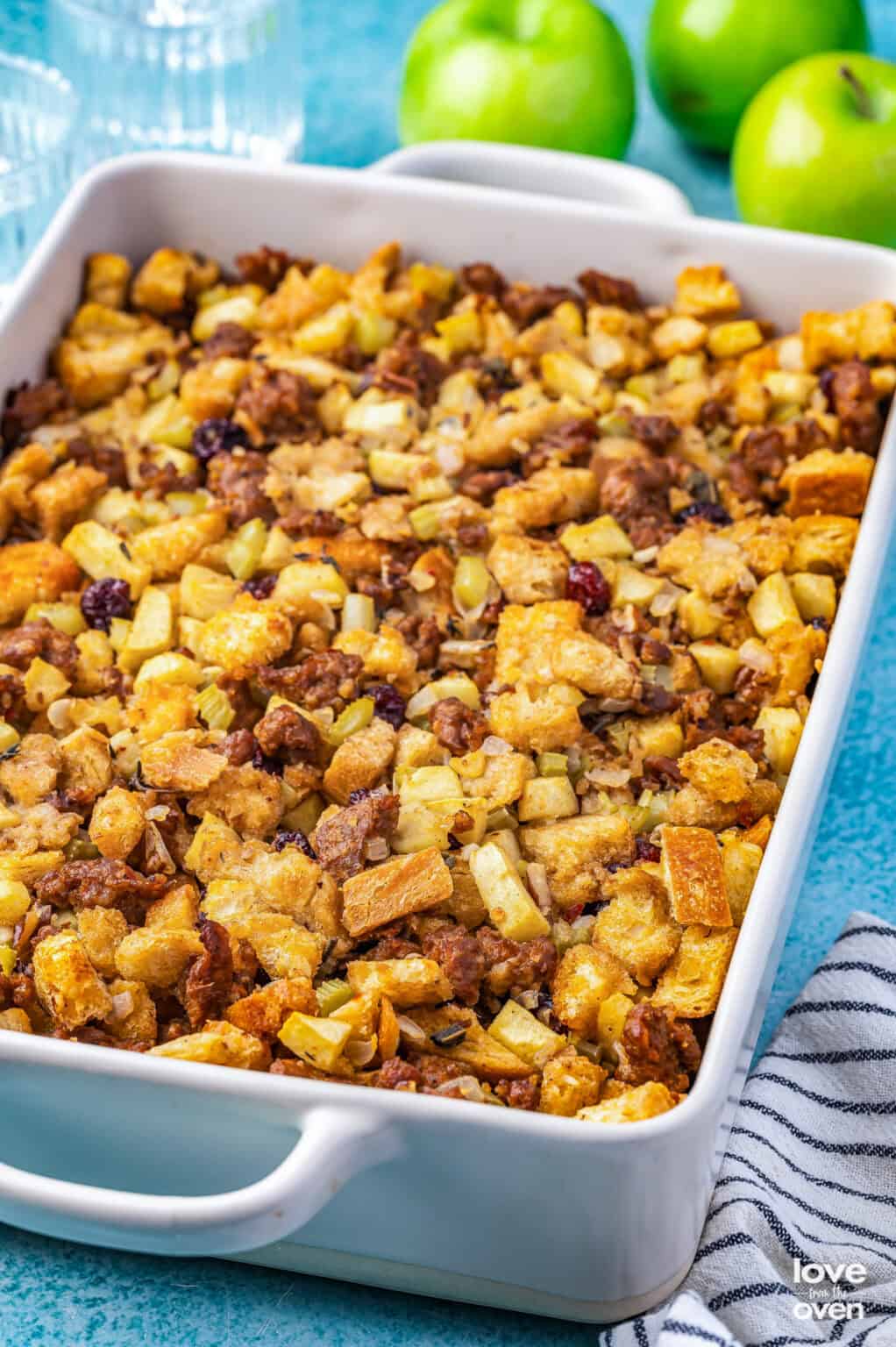 Apple Sausage Stuffing • Love From The Oven
