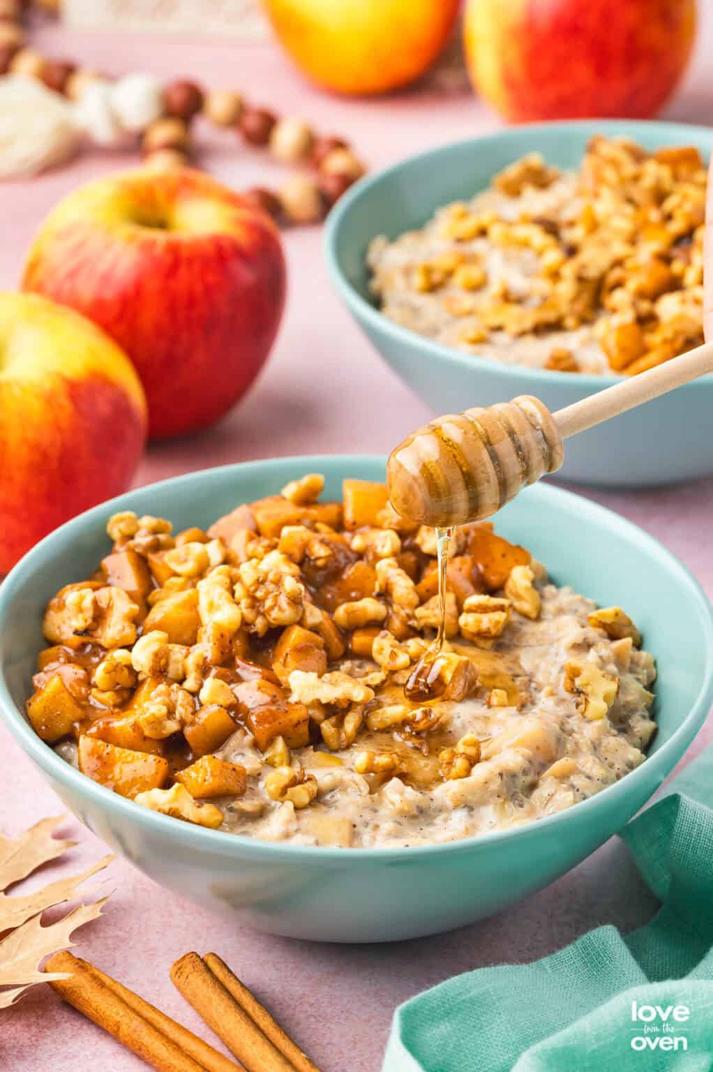Apple Cinnamon Oatmeal • Love From The Oven